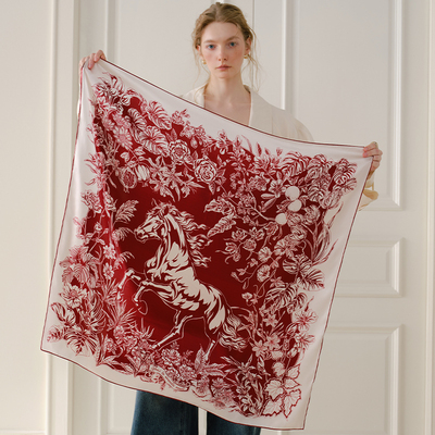 xinuo新年礼物真丝大方巾丝巾