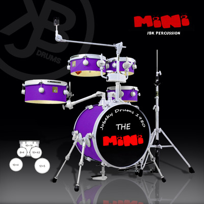 JBK DRUMS 迷你mini架子鼓 儿童成人专用架子鼓 底鼓16寸