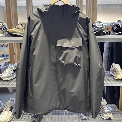 New Balance/NBGrey冬保暖防风连帽薄款鹅绒羽绒服外套男NPE48141