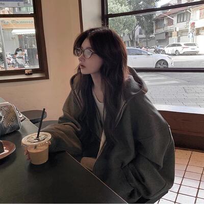 鞠婧祎同款长袖加绒卫衣女上衣