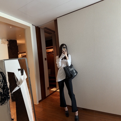 摩登197高腰休闲九分裤