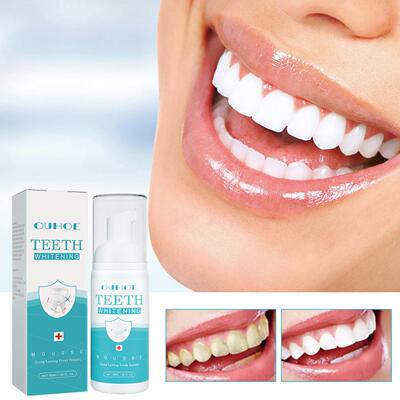 OUHOE White Teeth Mousse Toothpaste - Cleans and cares for g