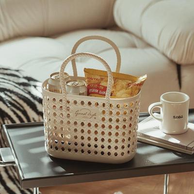 Outdoor picnic and camping tote basket, shower tote basket,