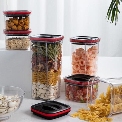 Home-use Knob-sealed Canister for Snacks, Transparent Fresh-