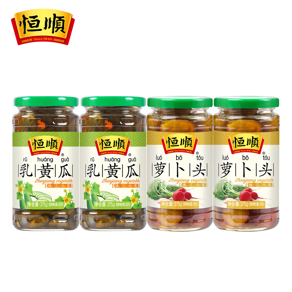恒顺乳黄瓜萝卜头镇江酱菜咸菜腌制泡菜小菜外婆菜下饭榨菜萝卜干