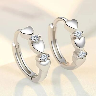 Sterling Silver Small Hoop Earrings For Women Elegant Love H