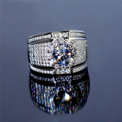 Luxury Full Crystal Big Stone AAAAA Cubic Zirconia Silver