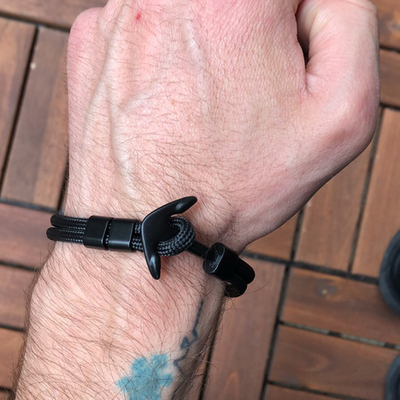 New Anchor Bracelet Men Charm Survival Rope Chain Bracelets