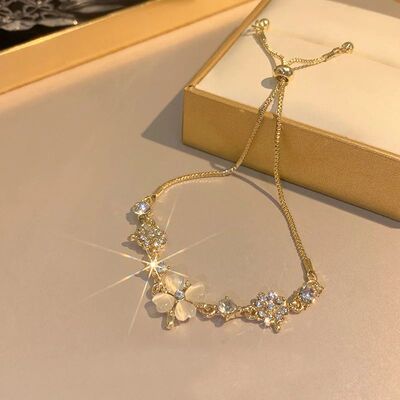 Fashion Delicate Four leaf Grass Gold Color Bracelets For