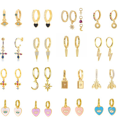 2026 Small Hoop Star Earrings For Women Pendientes Mujer