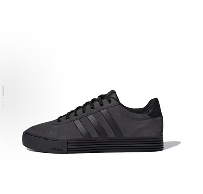 adidas Daily 4.0 合成革 低帮 板鞋 男女同款 黑色JI4355