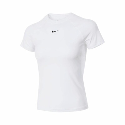 Nike  PRO 紧身透气网眼训练短袖  插肩袖T恤 女款FV7843-100