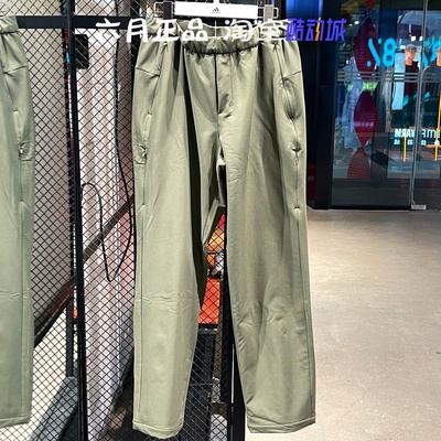 阿迪达斯男加绒保暖直筒运动长裤