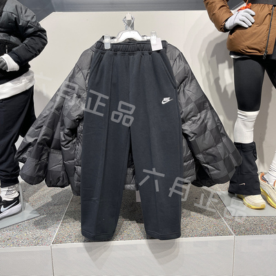 耐克男子加绒保暖运动裤直筒长裤