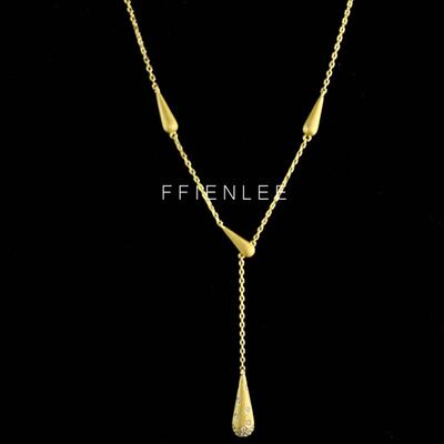 坠链均925银 诗雨 轻奢小众水滴毛衣链女款气质Y字项链