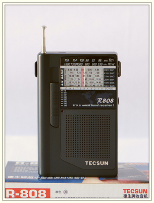 Tecsun/德生 R-808全波段半导体迷你袖珍便携式立体声老年人收音