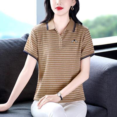 夏季母印花短袖100-2684恤女新款风松显瘦百字搭上宽衣女潮