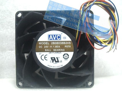 全新AVC 8CM 8038 24V 1.80A 2B08038B24S-P078 4线变频散热风扇