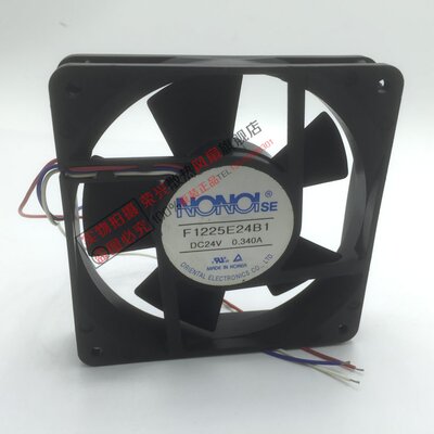 原装 NONOI 12CM 12025 F1225E24B1 24V 0.340A 3线散热风扇