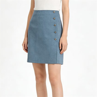 SF系列-淑女侧开扣半身裙显瘦百搭SF126