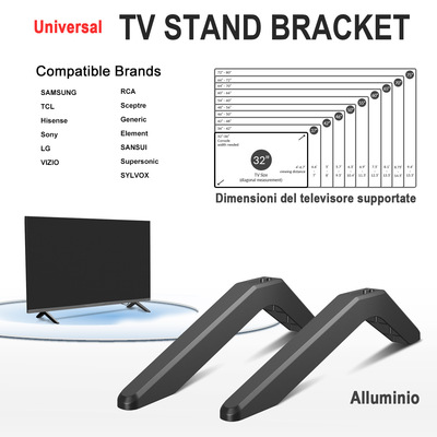 Universal TV Stand Legs通用电视桌面支架可调 跨境亚马逊 ebay