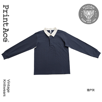 复古桶织重磅7.8盎司长袖Polo 6379