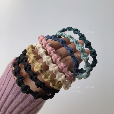 褶皱花边弹力发绳糖果色橡皮筋