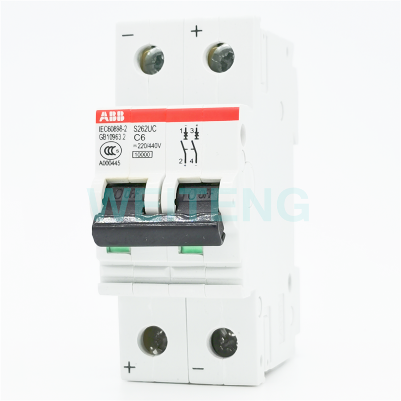 ABB S262UC-C6空气开关交直流型220/440V小型断路器 A000445导轨_虎窝淘