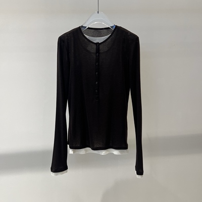 店艾诺丝通勤假两件修身针织衫