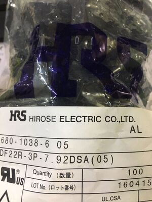 HRS汽车连接器 DF22R-3P-7.92DSA(05) 7.92MM间距 3PIN
