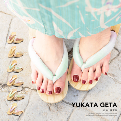 Bonheur Saisons - YUKATA GETA系列 日本白木桐下駄女式木屐拖鞋