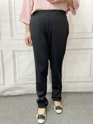 外贸直筒裤薄淑女合身高腰大码女