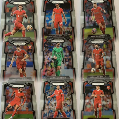 足球球星卡panini 2023-24 prizm 英超 利物浦队普卡折射特卡