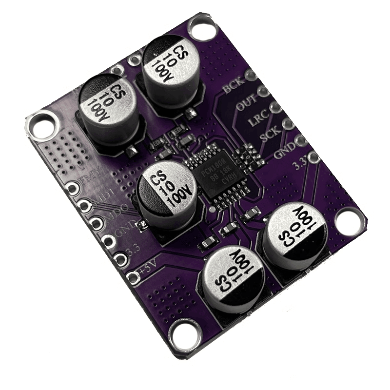 PCM1808音频立体声ADC单端模拟输入解码器放大器板卡播放器模块_虎窝淘