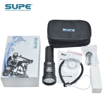 Scubalamp SUPE PV32潜水拍照摄影补光手电 3000流明 白 红 蓝光