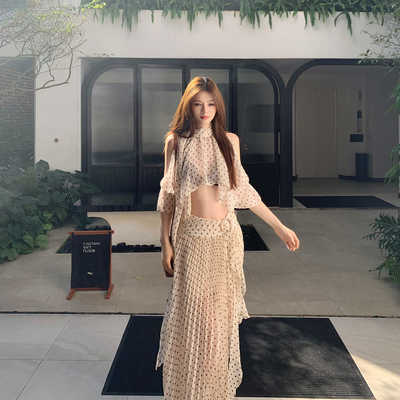 浪漫曲调2Ways露肩长裙套装