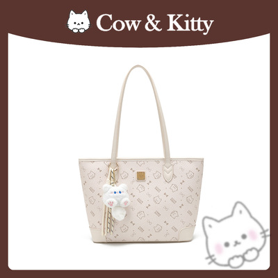 正品CowKitty高颜值托特少女新款大容量2026可爱上课通勤单肩包