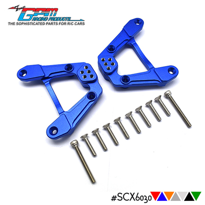 GPM 1/6 SCX6仿真jeep JLU WRANG LER铝合金多孔位可调校后避震板