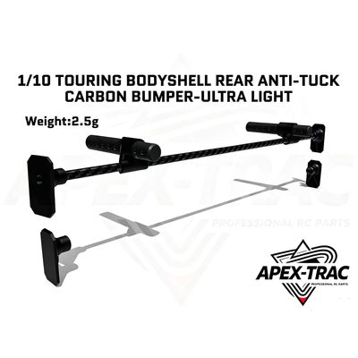 APEX-TRAC 1/10电房车壳碳纤保险杆 后车厢支撑座防卷壳防塌