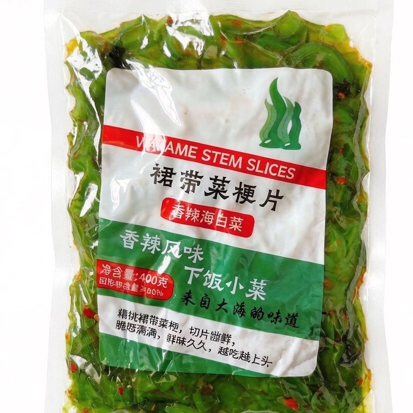 拉拉馋海香辣裙带菜梗段400g海白菜海带根茎即食下饭菜咸菜下酒菜