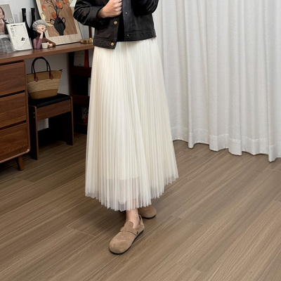 2025秋冬新款网纱半身裙