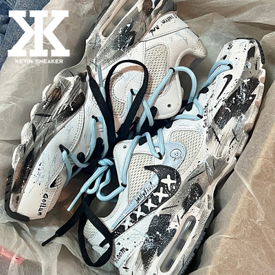 球鞋定制Nike耐克AirMaxFusion复古海盐气泡水母低帮跑步鞋