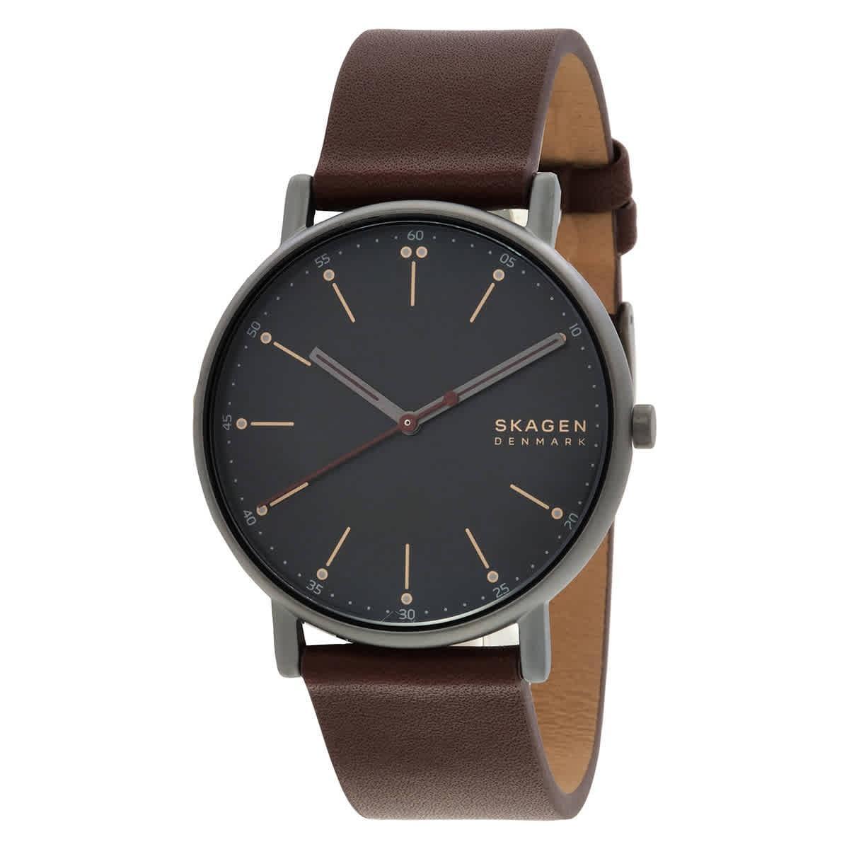 Skagen Signatur石英黑色表盘男士手表SKW6860