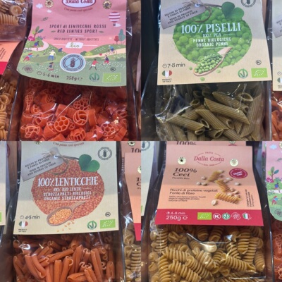 代购意大利进口DALLACOSTA有机无麸质红扁豆意粉豌豆鹰嘴豆螺丝粉