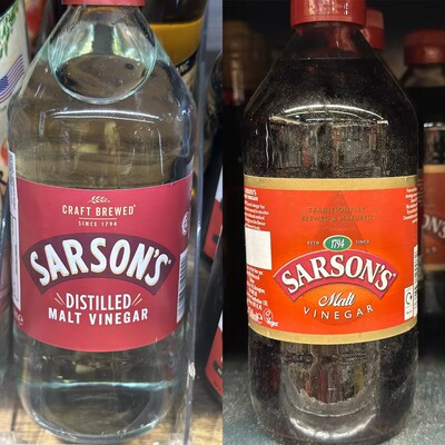 代购正品 英国进口 SARSON'S白醋/食用醋 568毫升 玻璃瓶装