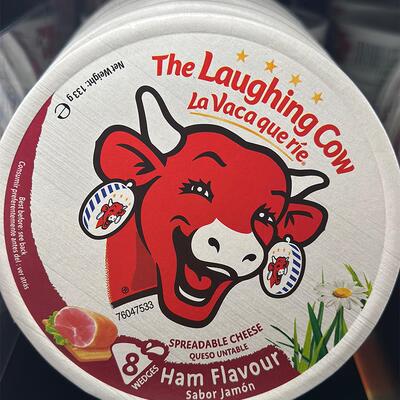 法国进口 LAUGHING COW/笑牛牌芝士酱 八份装 火腿味 133克