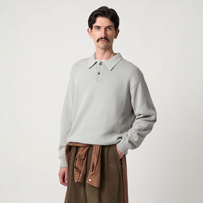 【6折】Steven Alan 棉羊毛羊绒混纺针织POLO衫 男款 0001