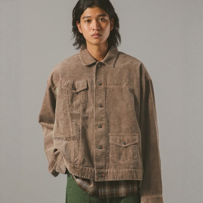 日本代购 RAGEBLUE / REmastered 灯芯绒拼接夹克 591105