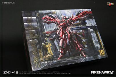 现货 机甲之城 1/100 ZMX42 FIREHAWK 焰鹰 夜莺  拼装模型
