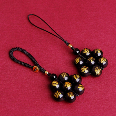 黑曜石吊坠补水玄武水泽节七星阵